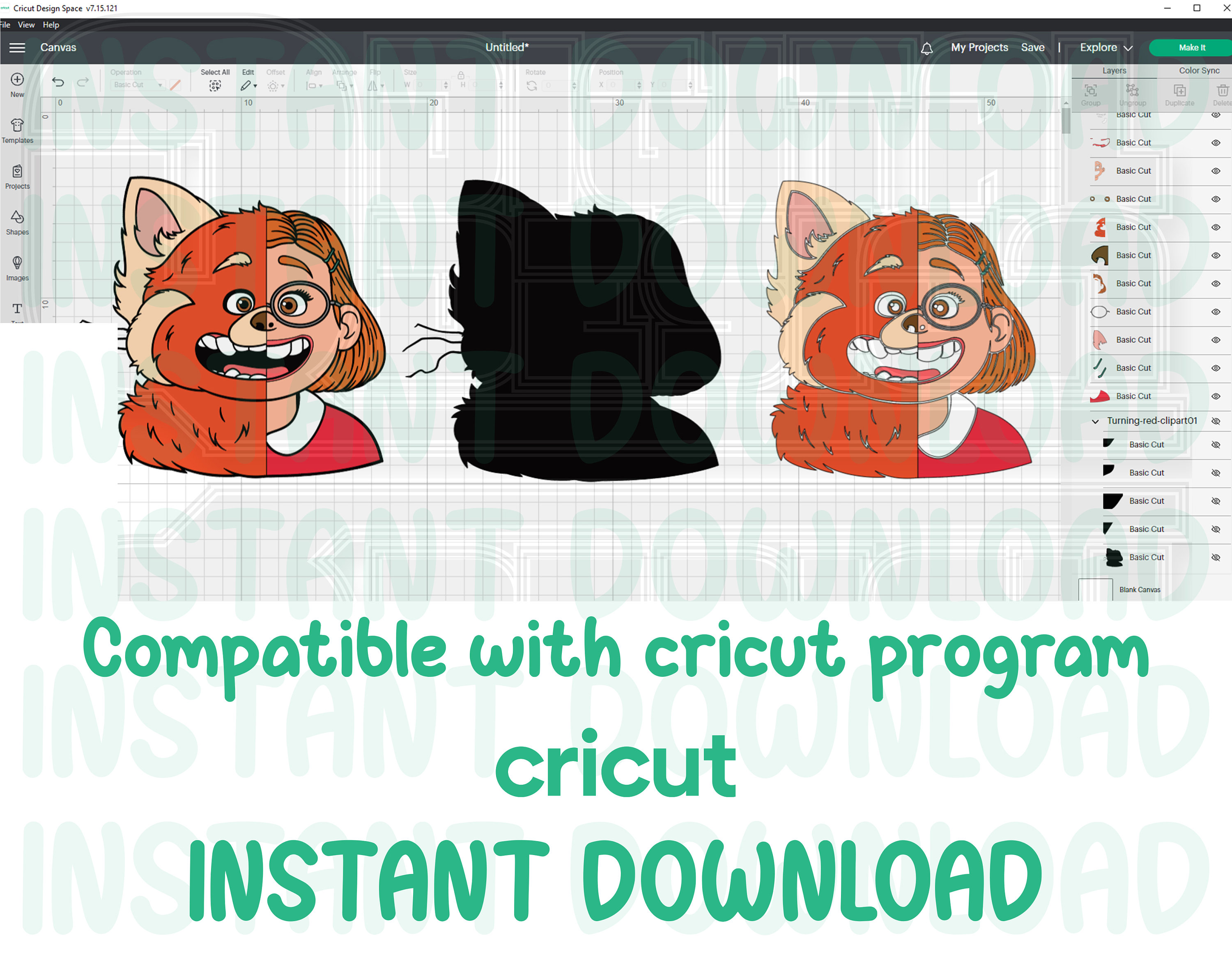 Turning Red Svg Bundle Red Panda Svg Svg for Cricut - Etsy Australia