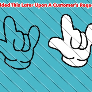 Mickey & Minnie Mouse Hands SVG/PNG Files for Cricut (digital Download ...
