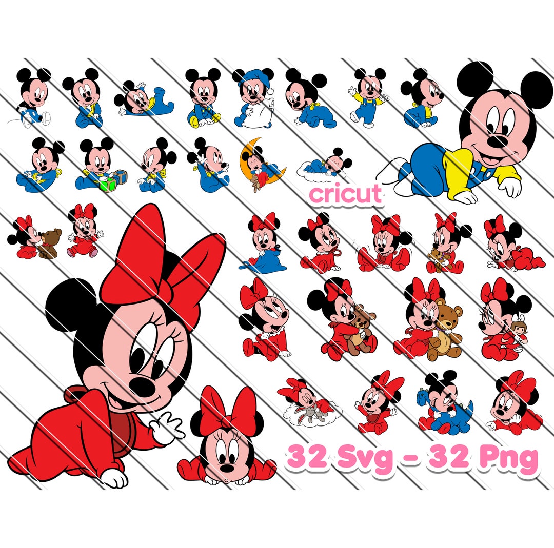 Red Baby Minnie Mouse SVG: Mickey Party Cricut Designs (digital ...