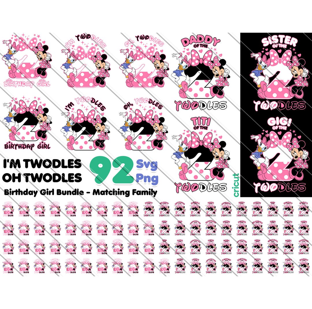 Oh Twodles, Matching Family, Minnie Birthday Girl, Daisy Birthday Girl ...