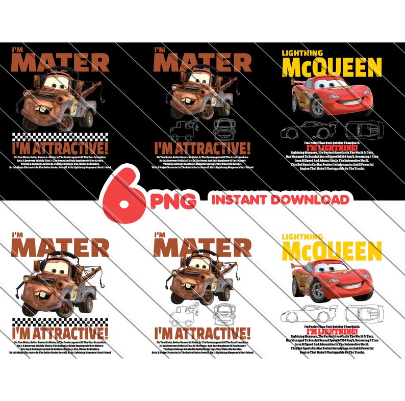 Lightning Mcqueen & Mater Png: High-resolution Car Designs (digital ...