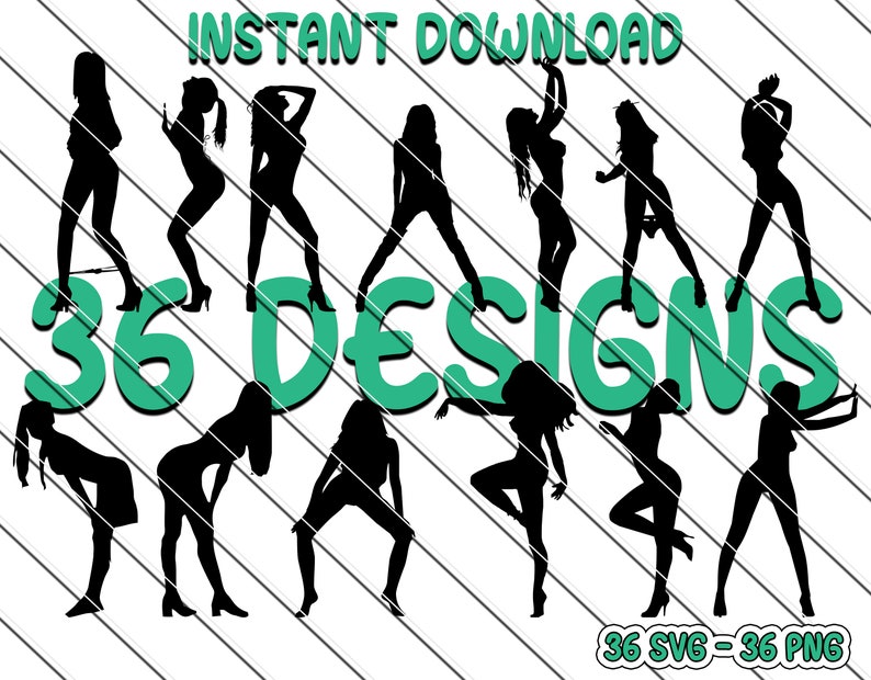 Sexy Women Sexy Woman Silhouette Sexual Silhouette Girls Etsy