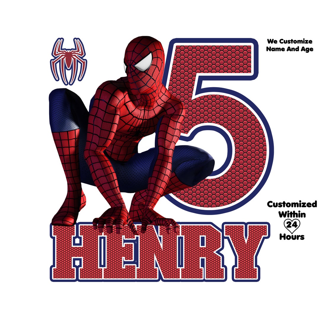 Personalized Spiderman Birthday Png, Personalize Your Celebration, - Etsy