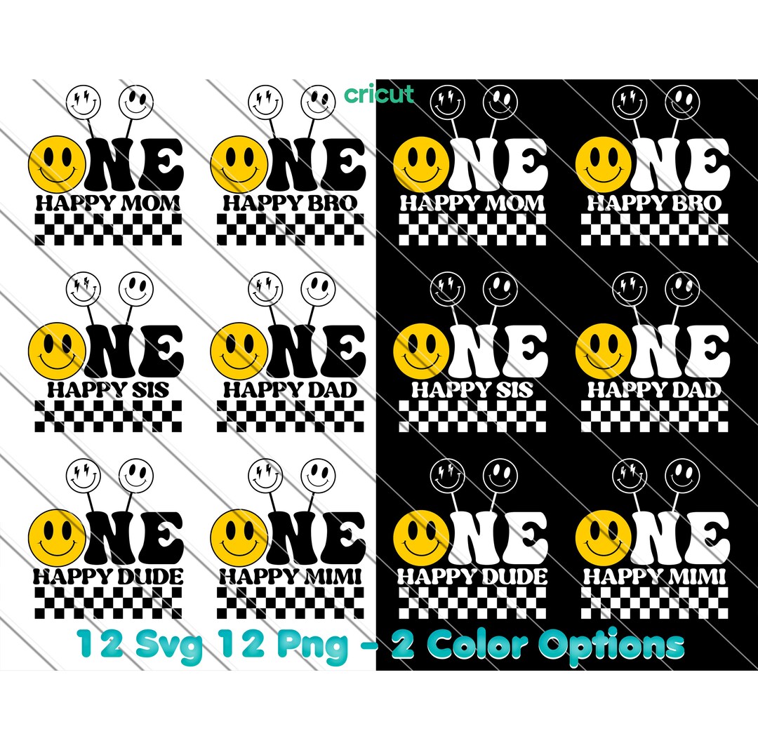 One Happy Dude Svg Bundle, Png Bundle, Matching Family Birthday, 1st ...