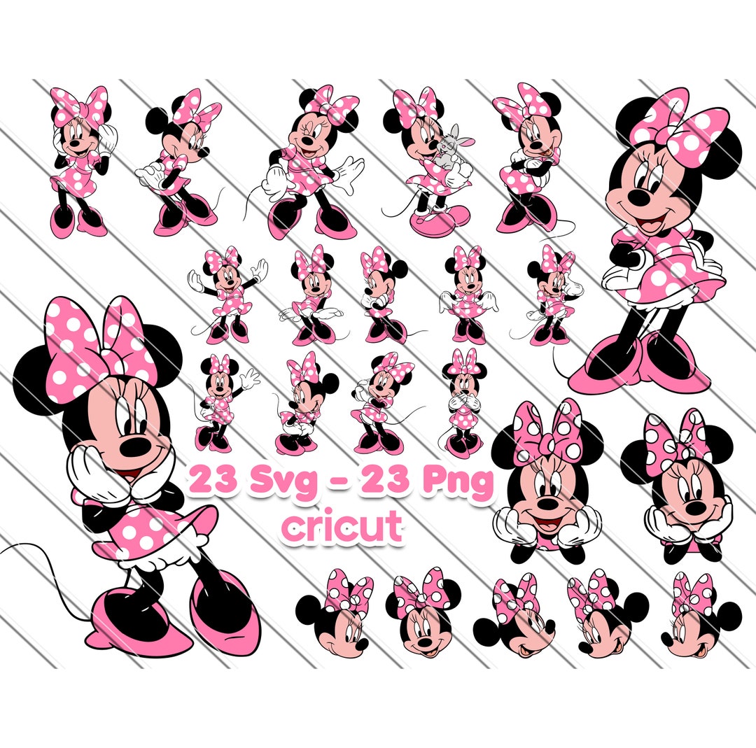 Pink Minnie Mouse Svg, Minnie Mouse for Cricut, Minnie Mouse Png,svg - Etsy