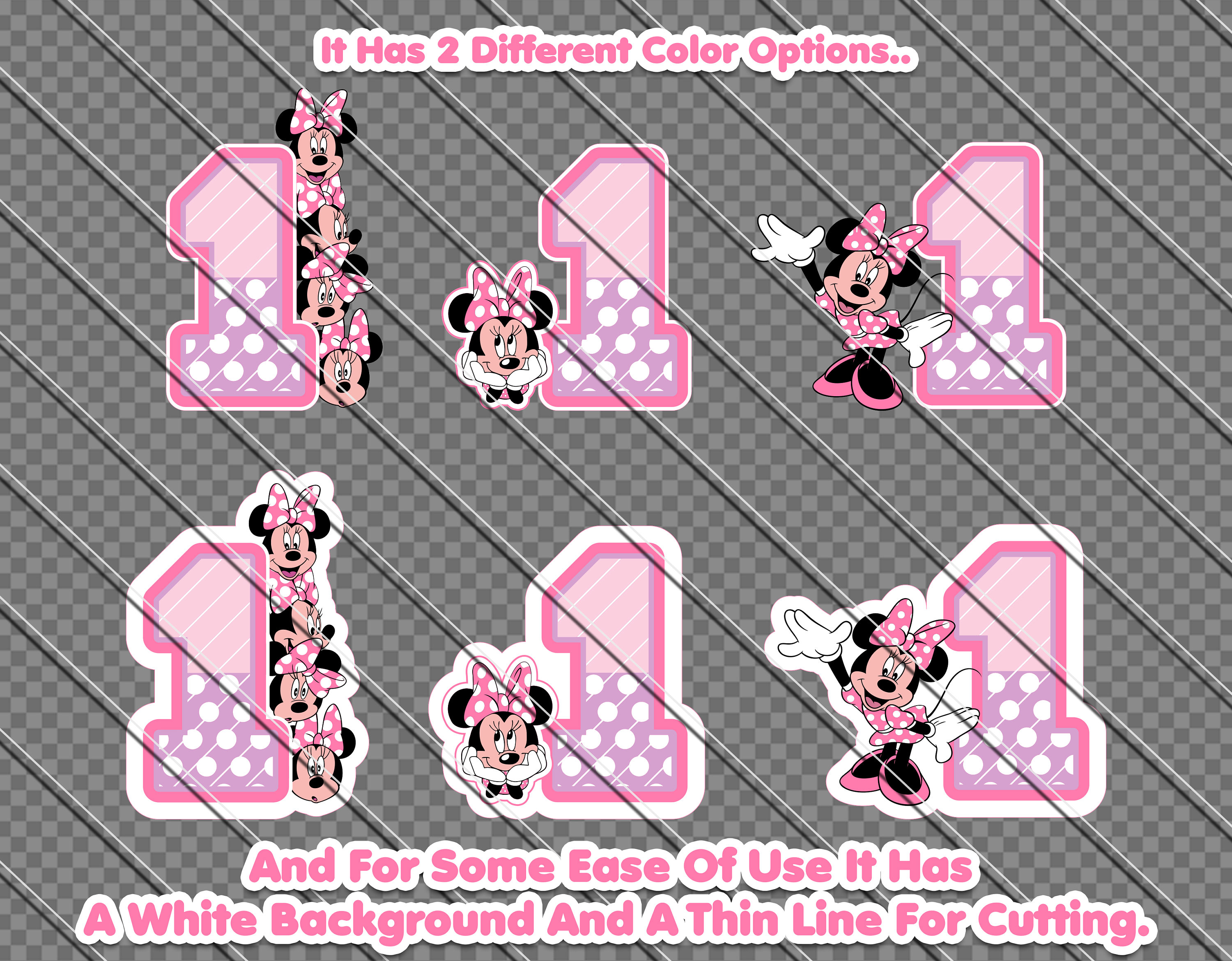 Minnie Mouse 1st Birthday SVG PNG Clipart (digital Download) - Etsy