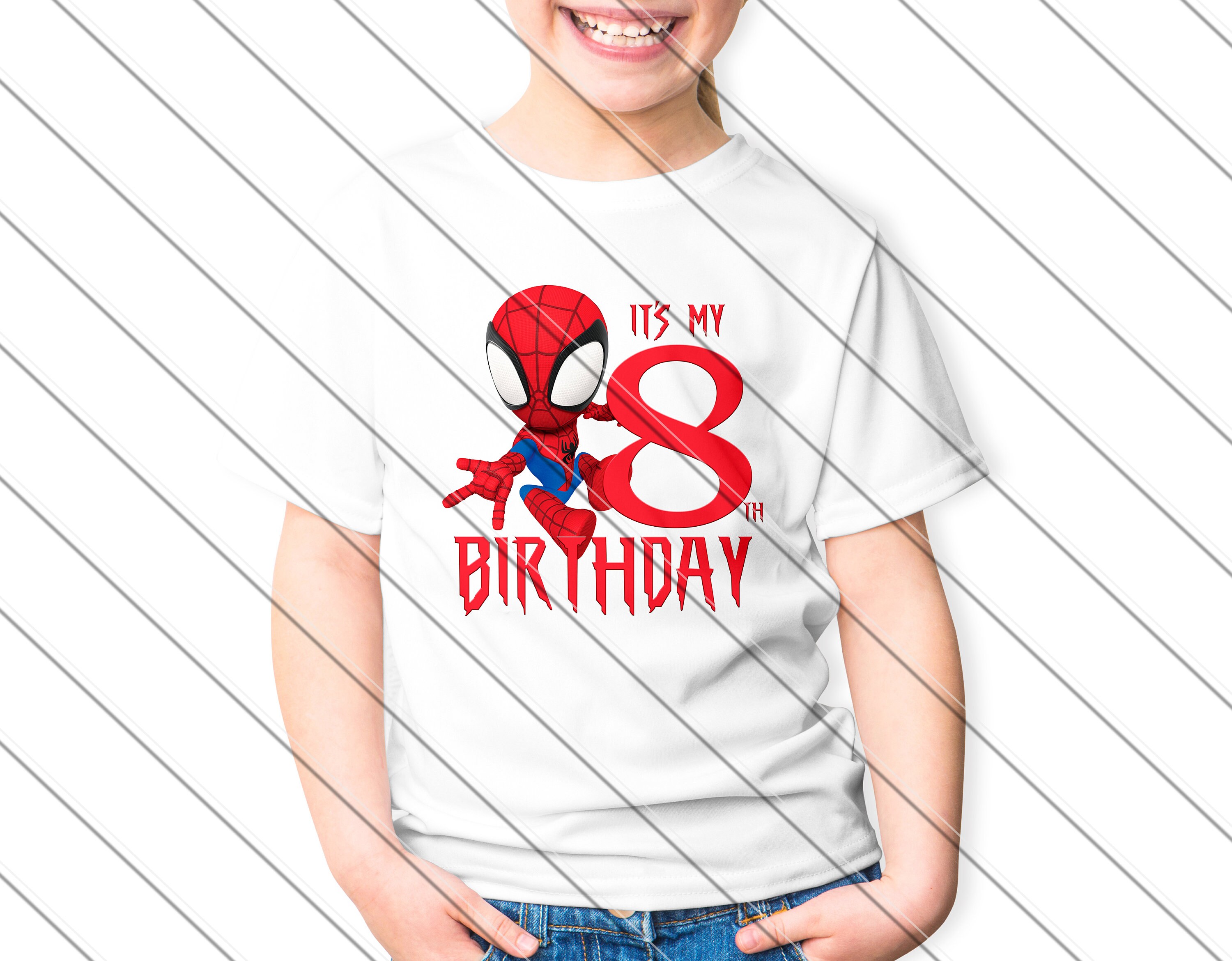 Spiderman Cake Topper 8th Birthday Birthday Boy Png - Etsy