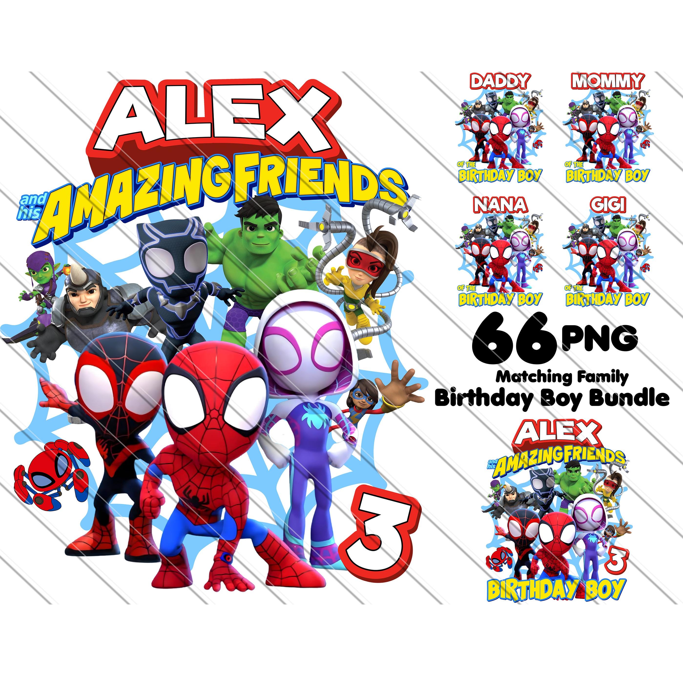 Personalized Spidey and His Amazing Friends Png, Matching Family ...