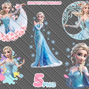 Frozen Png Bundle, Elsa Png, Frozen Clipart, Sublimation, Transparent ...