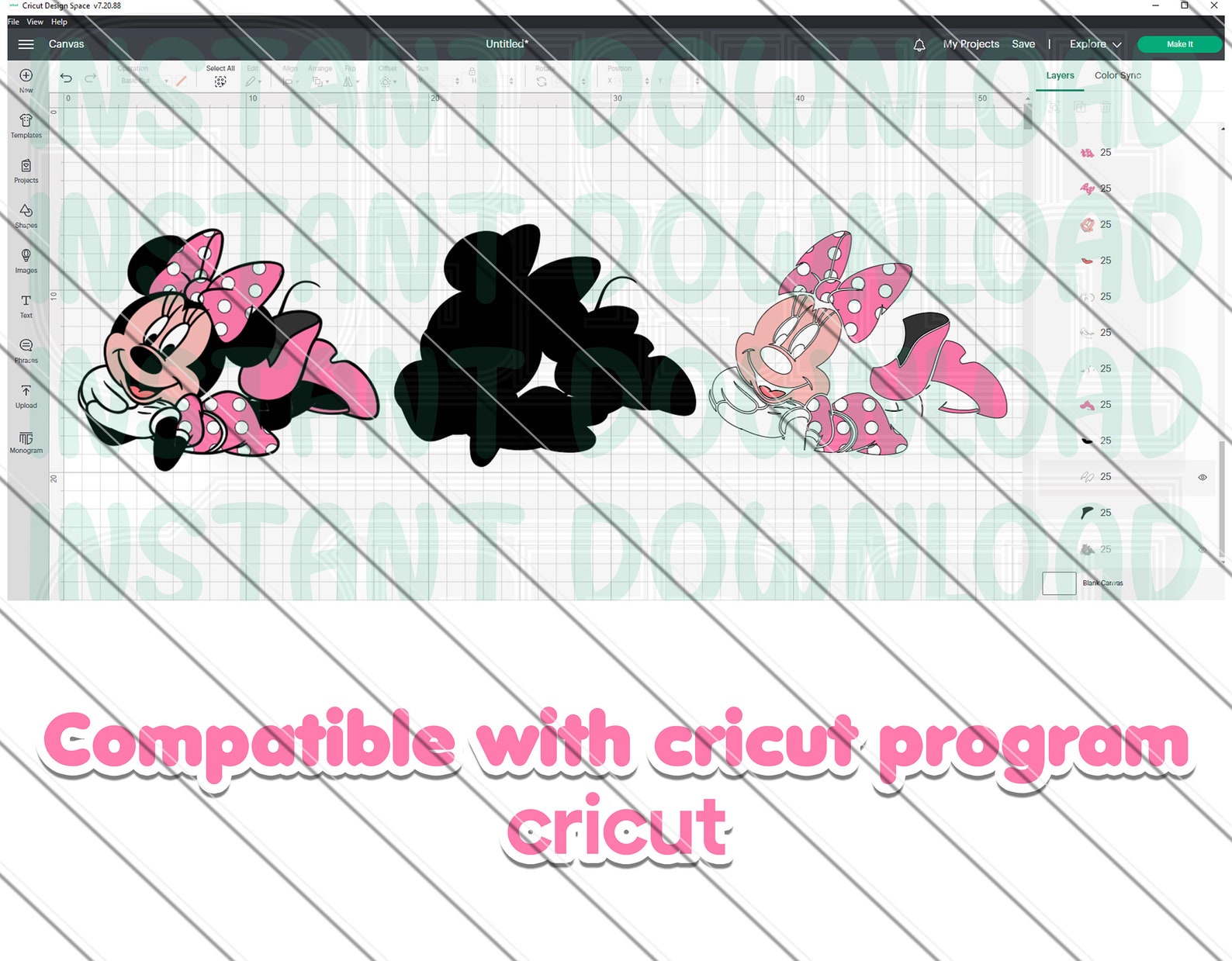 Minnie Mouse Svg, Minnie Mouse Svg for Cricut, Minnie Mouse Png, Pink ...