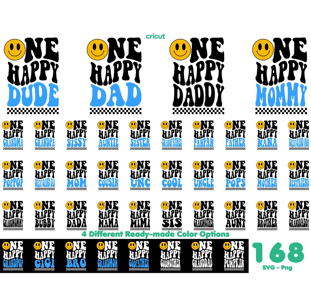 One Happy, Svg, Png, 1st Birthday, Birthday Outfit, One Happy Dude ...