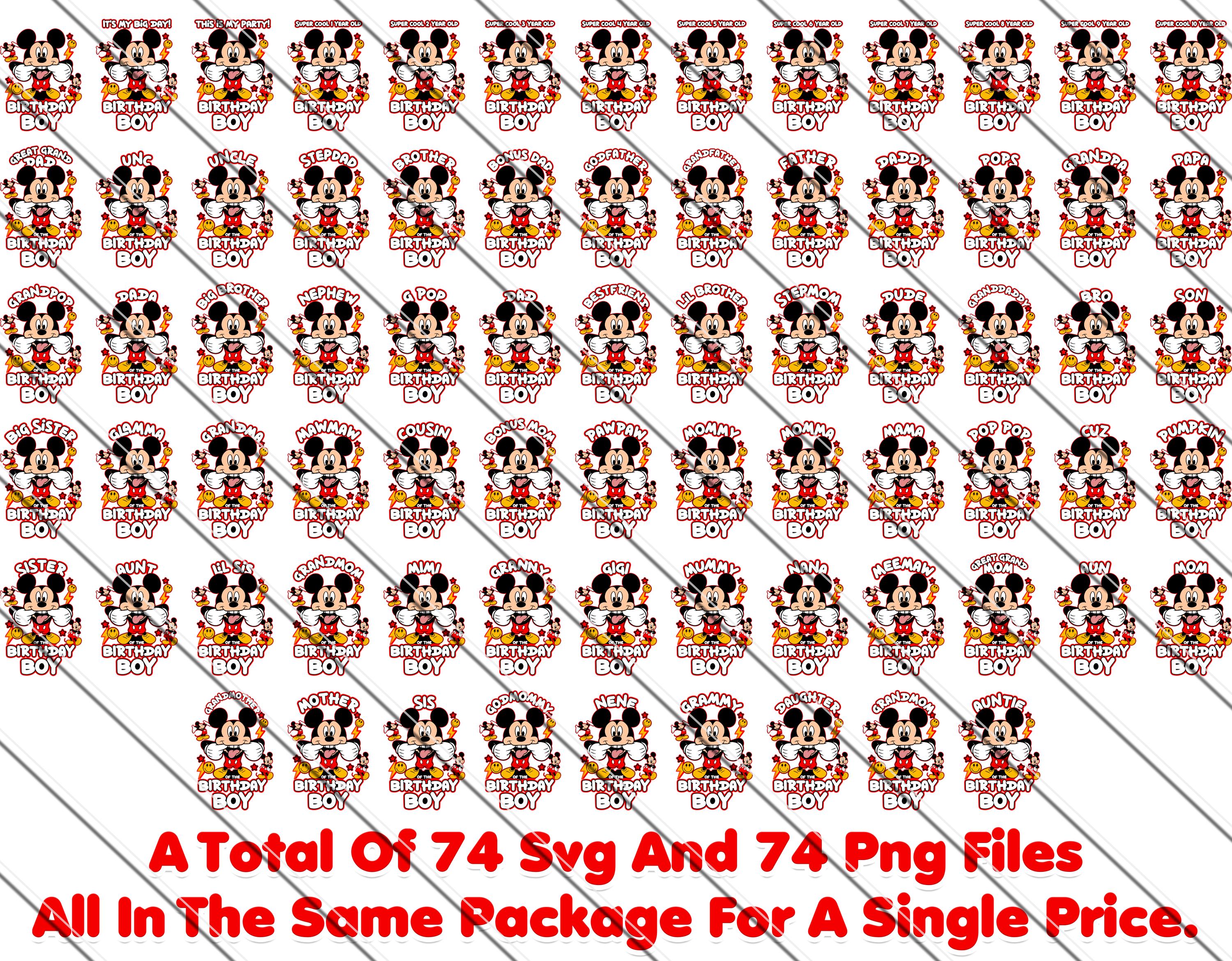 Mickey Birthday Boy Family Svg, Mickey Matching Family, Mickey Mouse ...