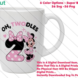 Oh Twodles Minnie Mouse SVG PNG: Layered Clipart, Shirt Design (digital ...