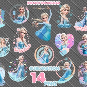 Elsa PNG, Elsa, Princess, Winter, Magical, Sublimation Art, Digital ...