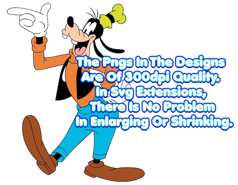 Goofy SVG PNG Bundle | 42 Funny Poses | Disney Cartoon Character ...