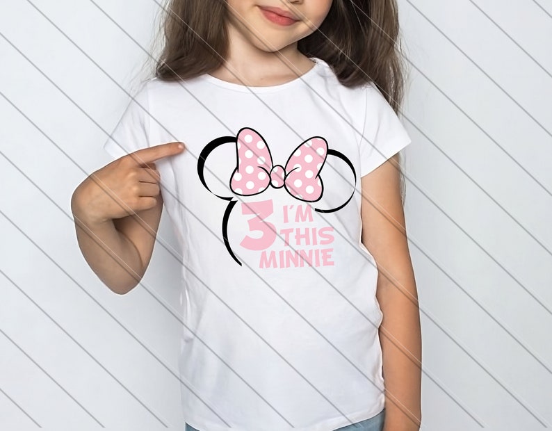 Minnie Mouse 3rd Birthday SVG PNG | Birthday Girl Clipart (digital ...