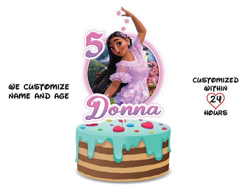 Personalized Encanto Cake Topper Isabella Encanto Cake - Etsy