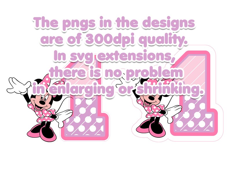 Minnie Mouse 1st Birthday SVG PNG Clipart (digital Download) - Etsy