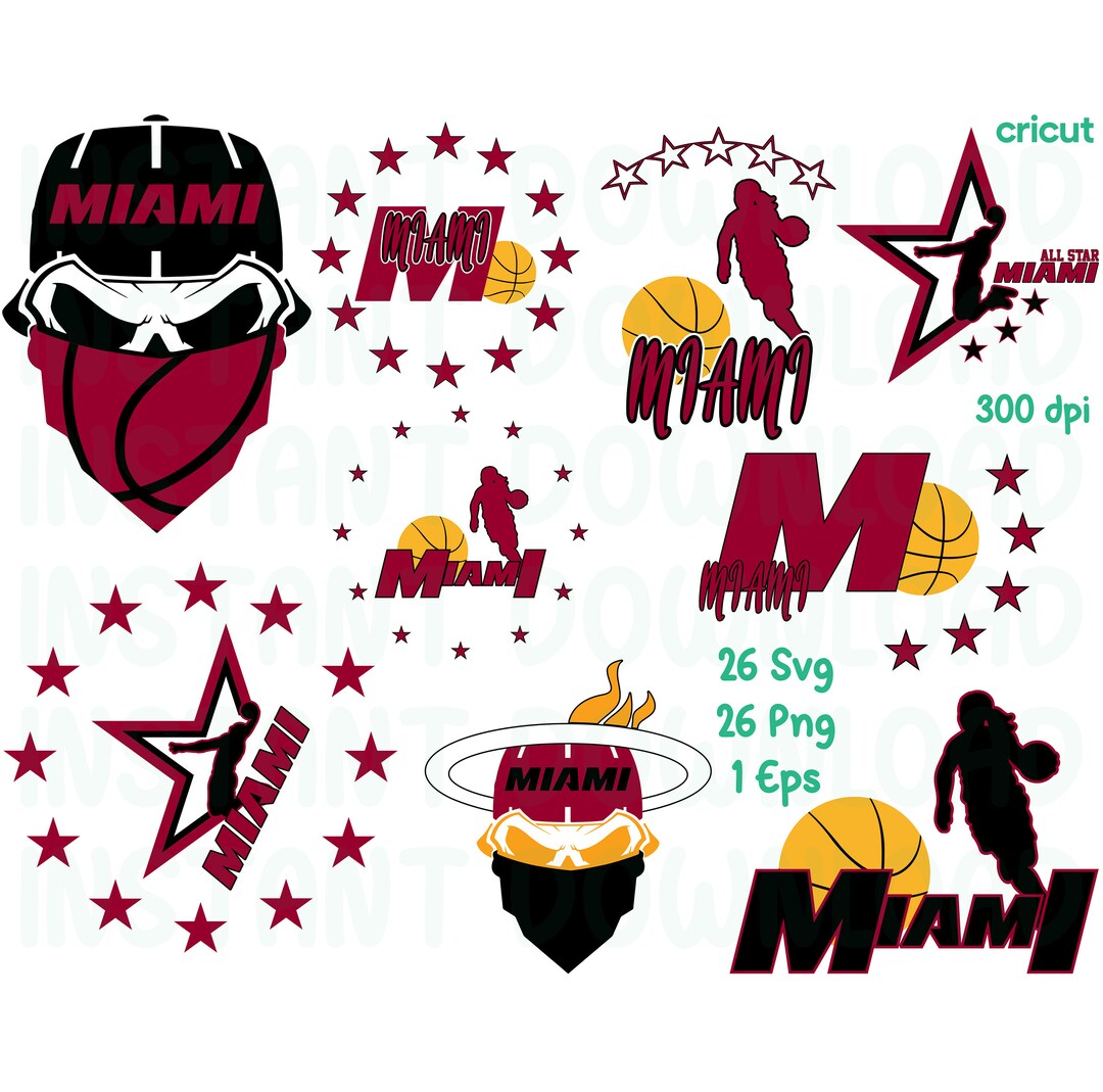 Miami Basketball Svg Basketball Svg Cut File Miami Svg Miami Svg