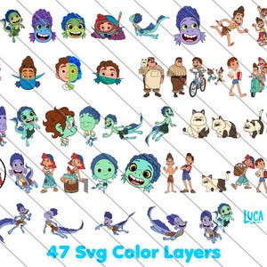 Luca SVG Bundle: Sea Monster Cut File, Clipart (instant Download) - Etsy