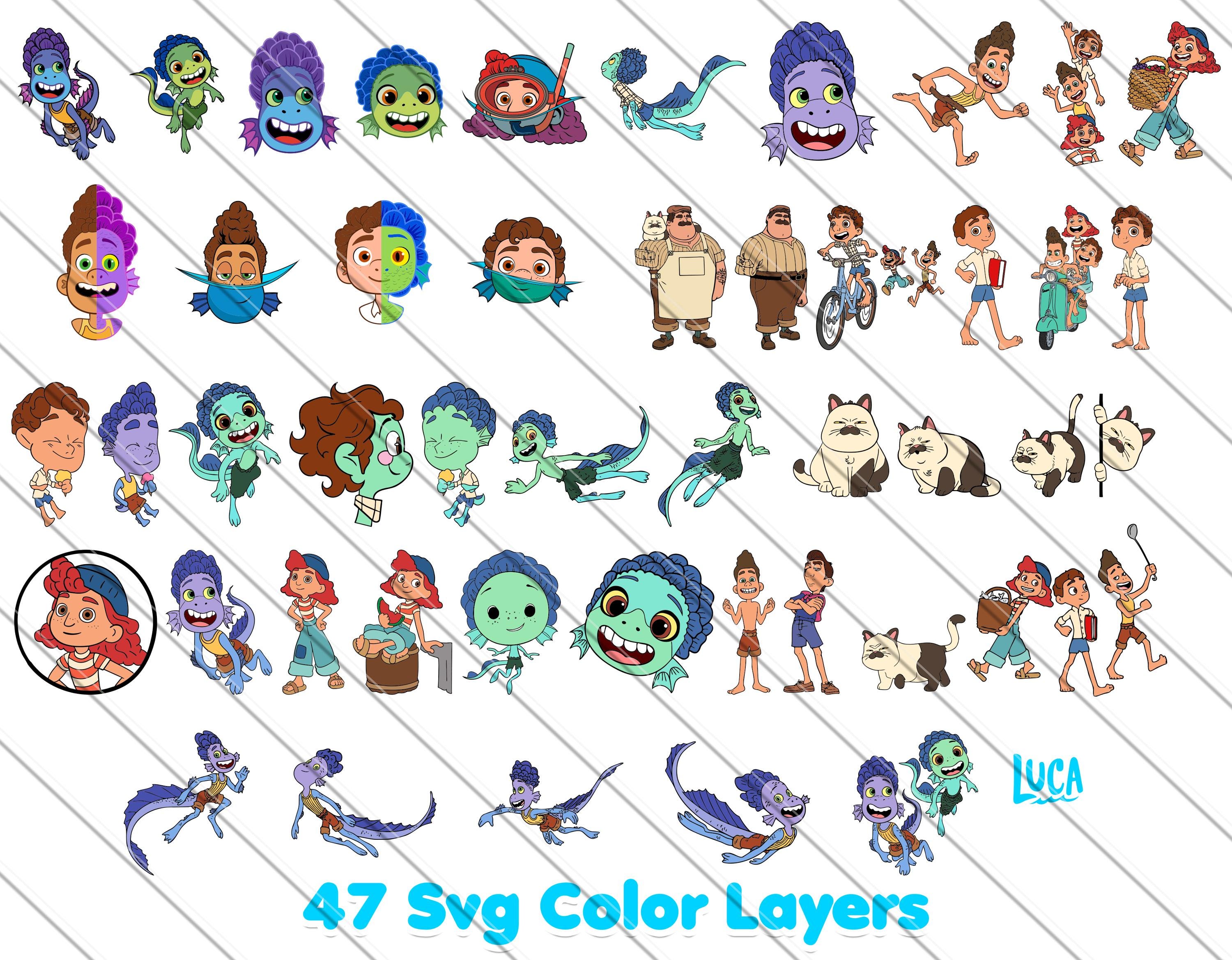 Luca SVG Bundle: Sea Monster Cut File, Clipart (instant Download) - Etsy