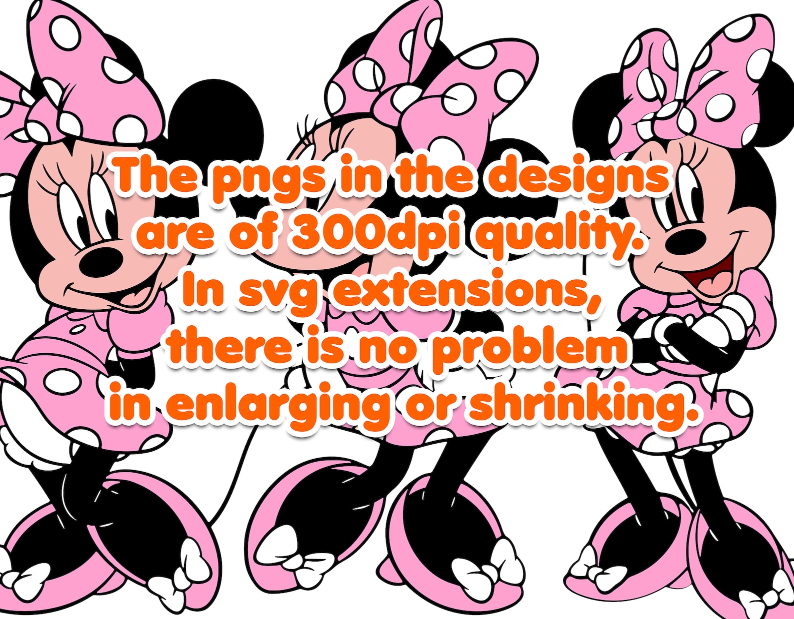 Pink Minnie Mouse SVG PNG Clipart Bundle (digital Download) - Etsy