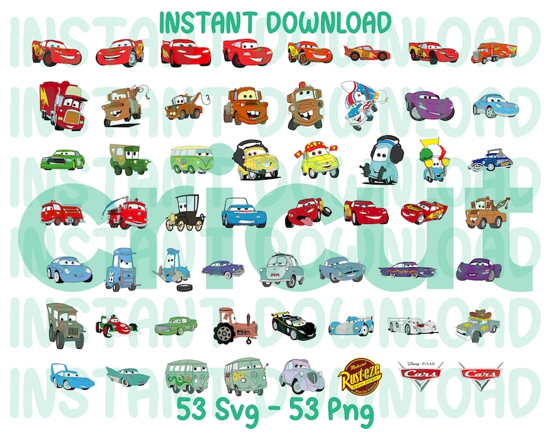 Cars Svg Lightning Mcqueen Svg Cars Svg Files for Cricut - Etsy Canada
