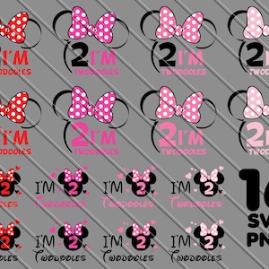 I'm Twodooles Svg, Png, Svg for Cricut, Minnie Clipart, Layered Svg ...