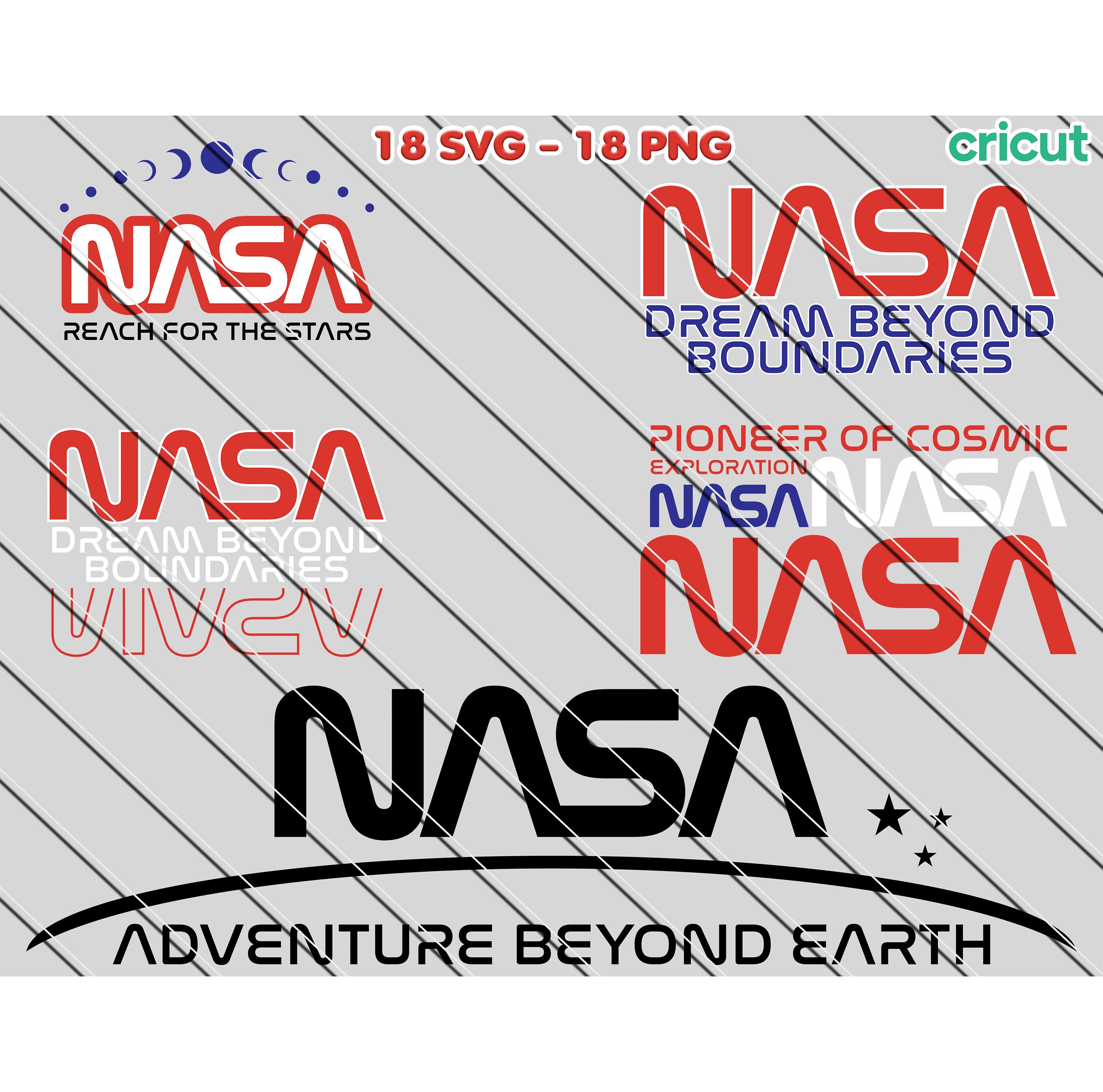 NASA Logos SVG Bundle: Space Designs for Cricut (digital Download ...