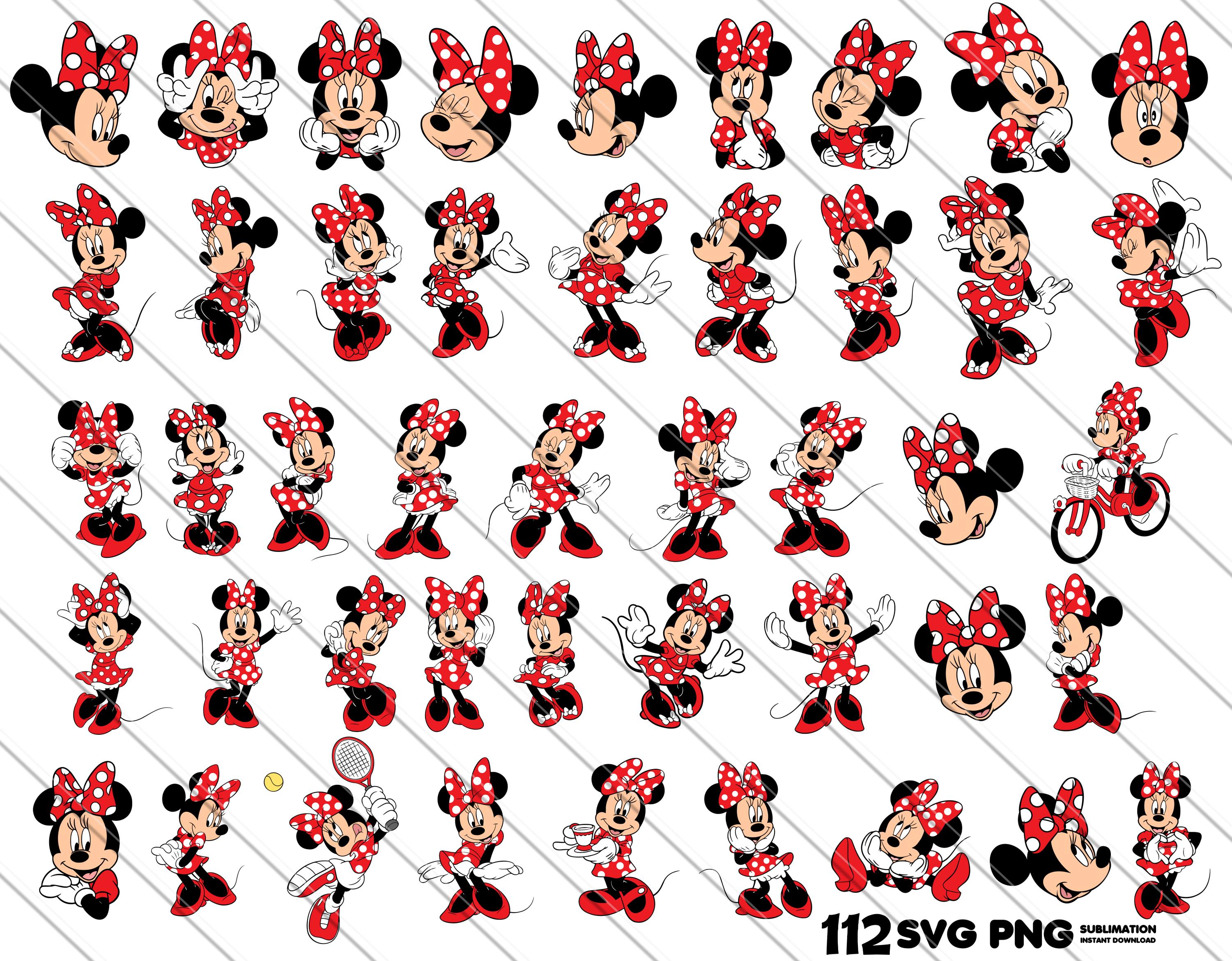 Minnie Mouse Red Dress SVG PNG Bundle | Red Minnie Clipart | Disney ...