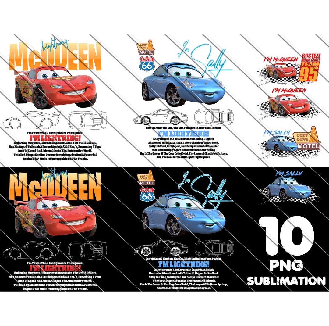 Lightning Mcqueen and Sally Png, 10 High Resolution Png Files, Mcqueen ...