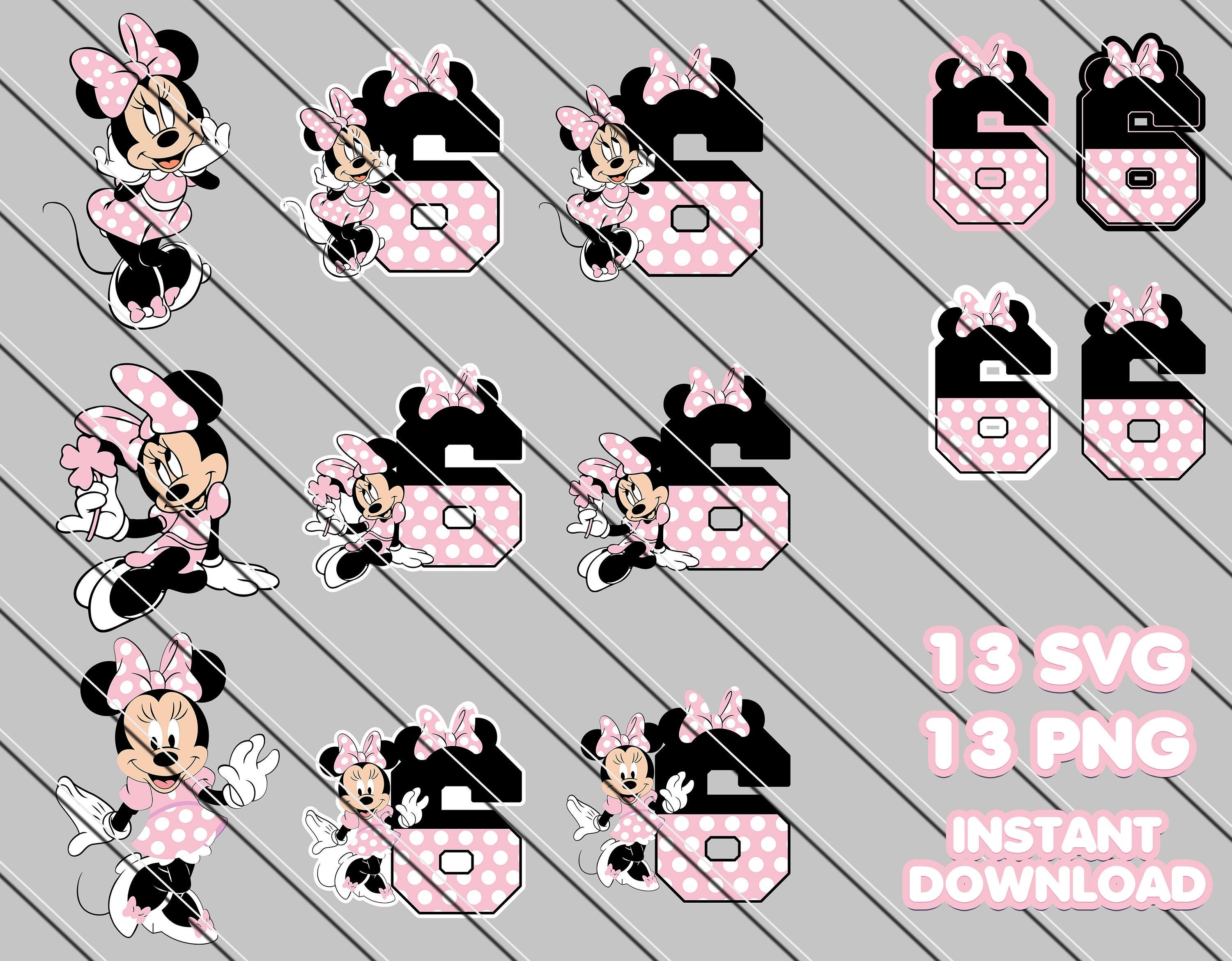 Minnie Mouse 6th Birthday Minnie Mouse Svg Minnie Mouse Svg - Etsy