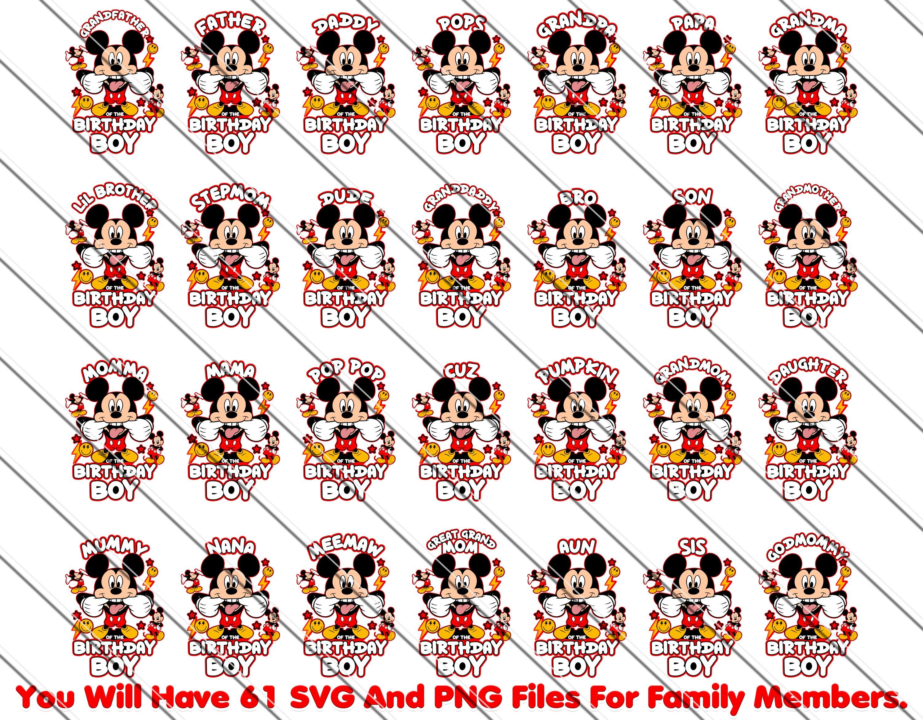 Mickey Birthday Boy Family Svg, Mickey Matching Family, Mickey Mouse ...