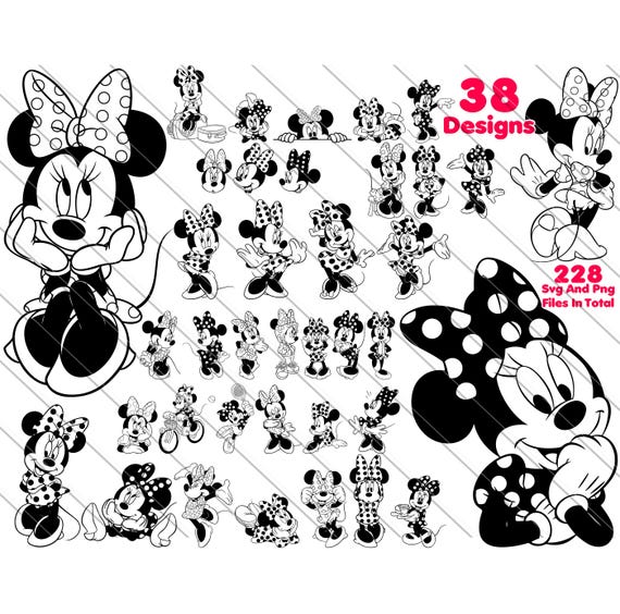 Retro Minnie Mouse Svg