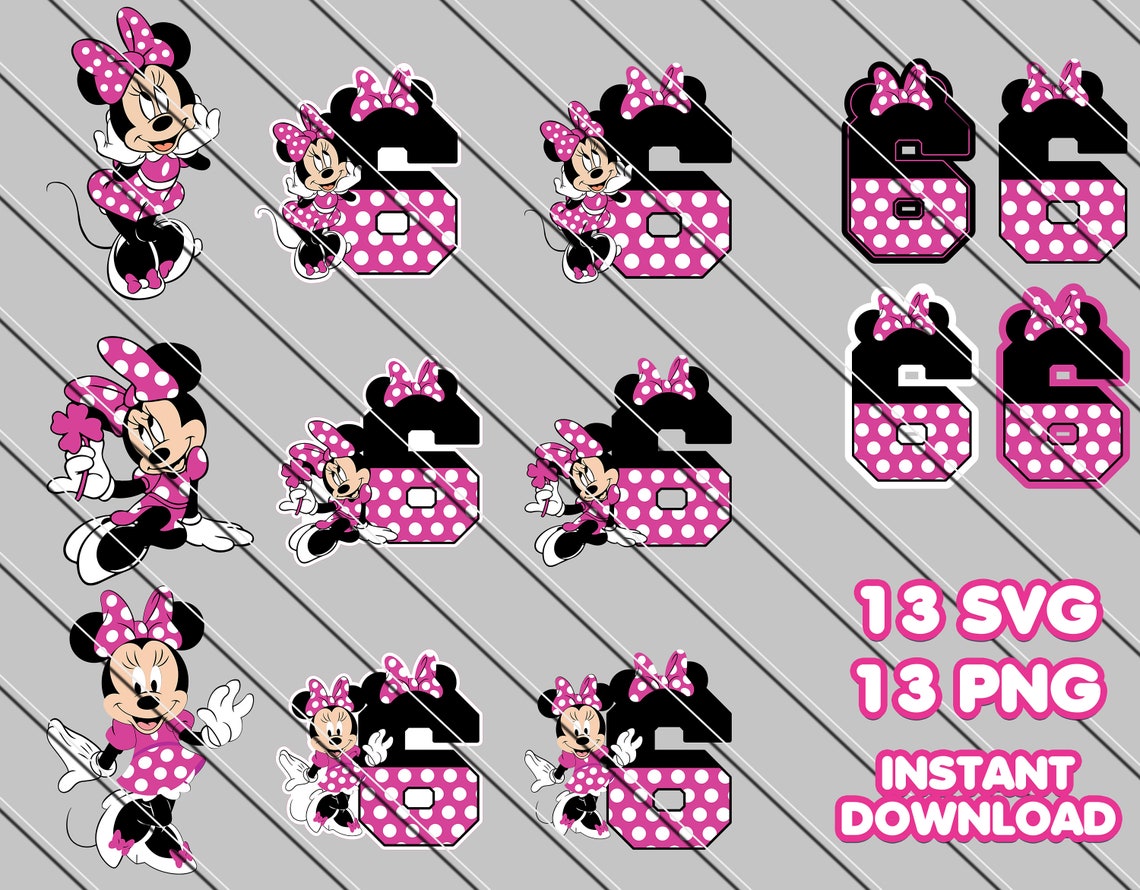 Minnie Mouse Svg Minnie Svg for Cricut Printable Minnie - Etsy