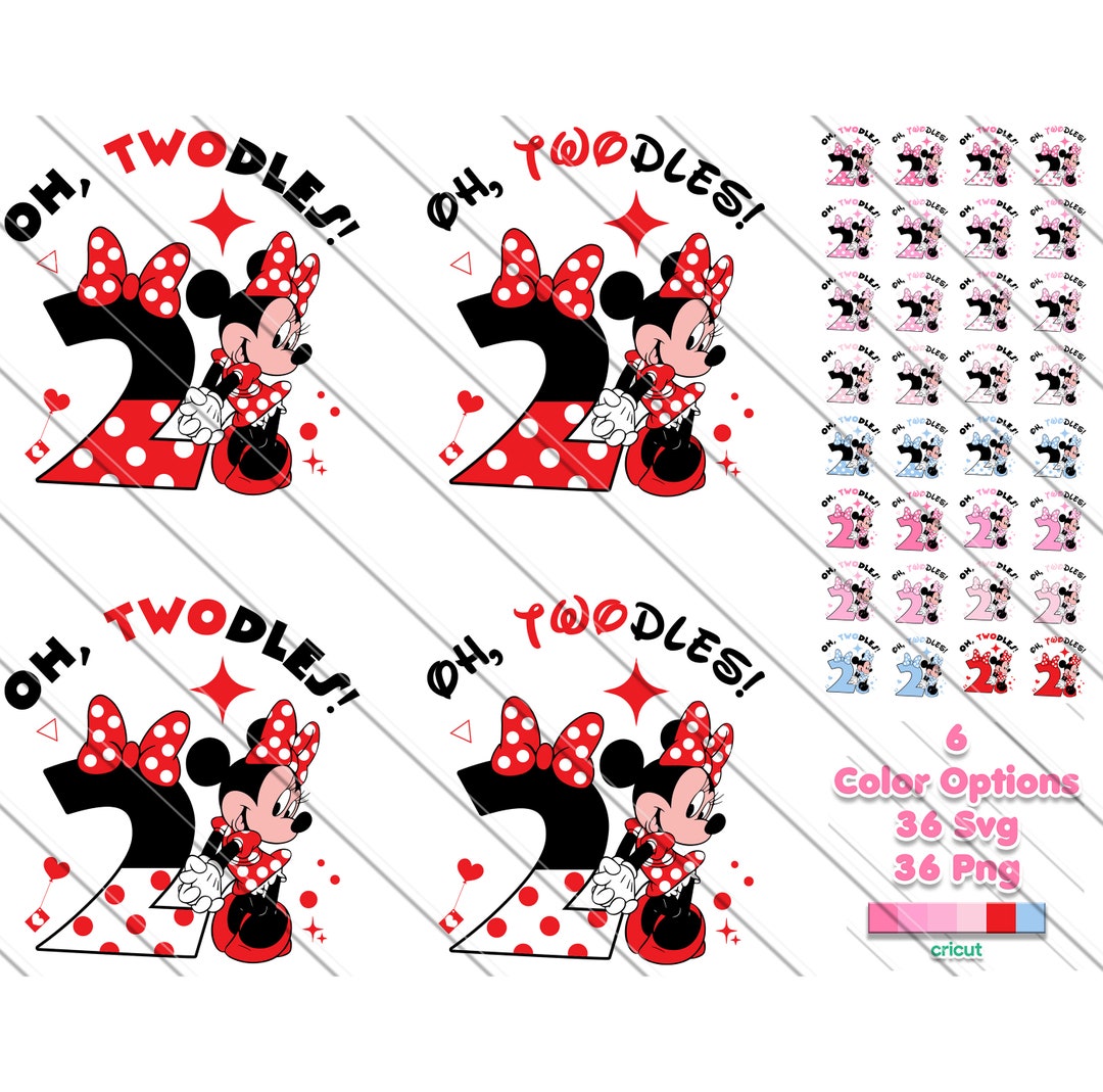 Oh Twodles Svg, Png, Minnie Clipart, Layered Svg, Printable Svg, Png ...