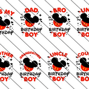 Mickey Mouse Birthday Boy Family SVG PNG Bundle (digital Download) - Etsy