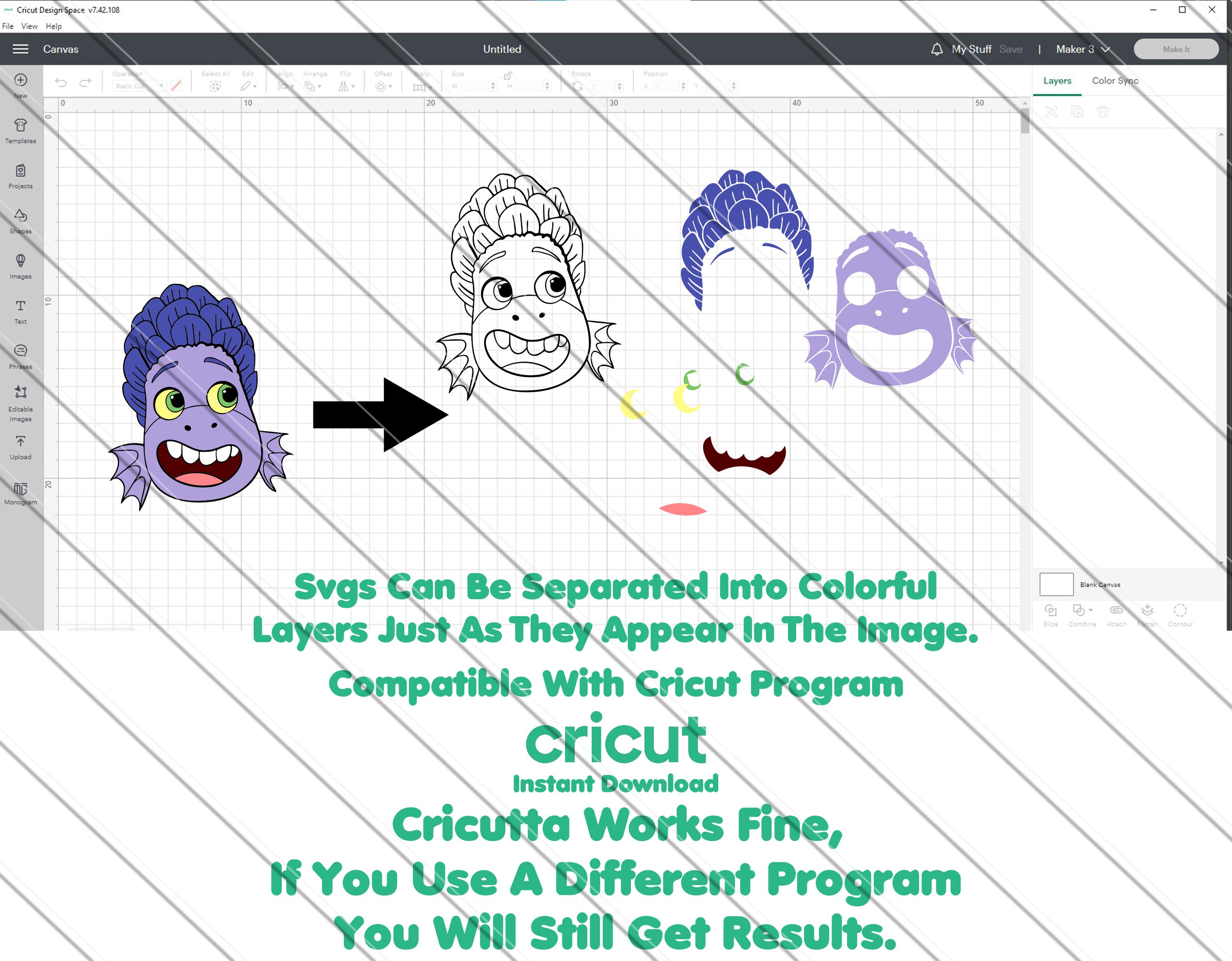 Luca SVG Bundle: Sea Monster Cut File, Clipart (instant Download) - Etsy