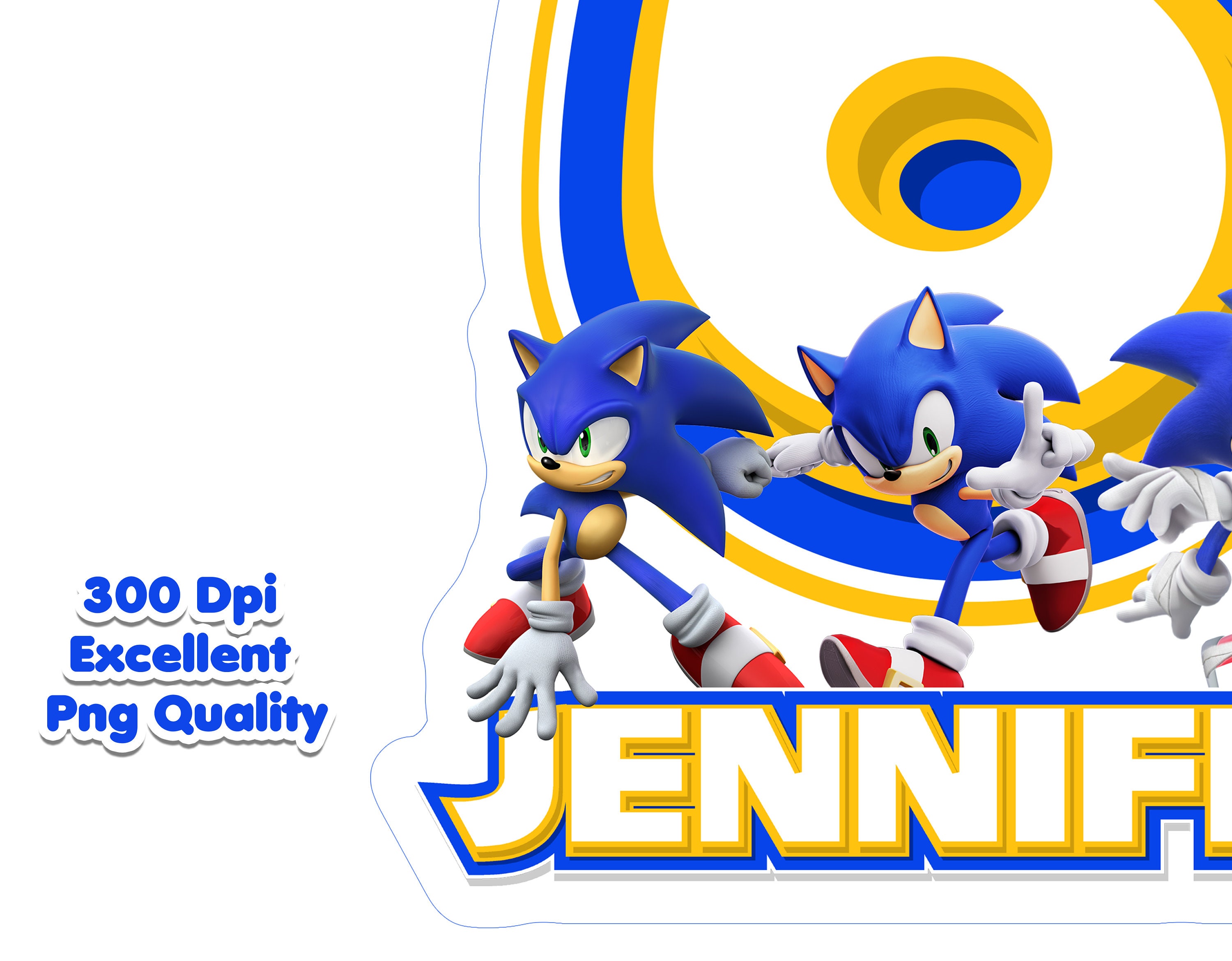 Sonic Personalized Cake Topper Sonic Cake Toppers Custom - Etsy