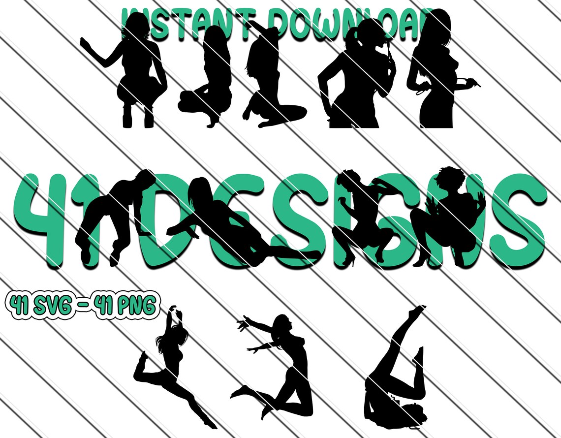 Sexy Girl Svg Bundle Sexy Woman Svg Girl Silhouette Black Etsy Uk