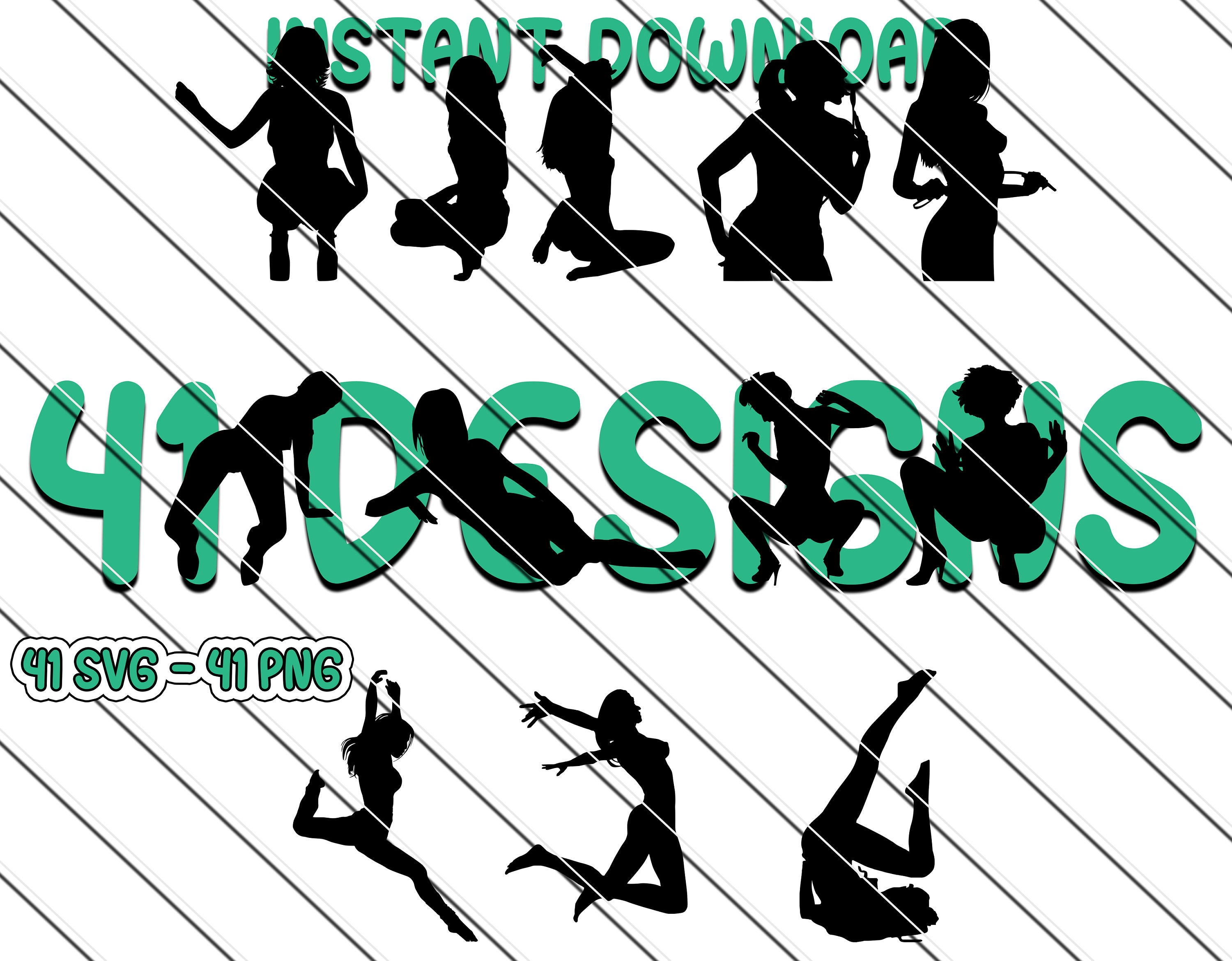 Sexy Girl Svg Bundle Sexy Woman Svg Girl Silhouette Black Etsy