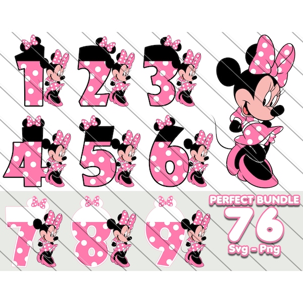 Minnie Numbers - Etsy