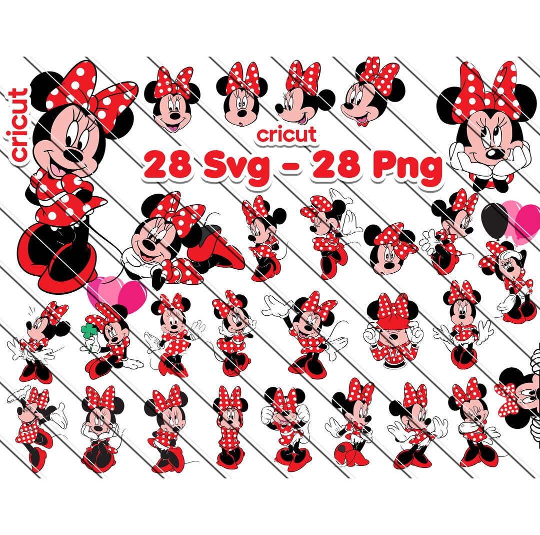 Red Minnie Mouse SVG PNG Clipart (digital Download) - Etsy