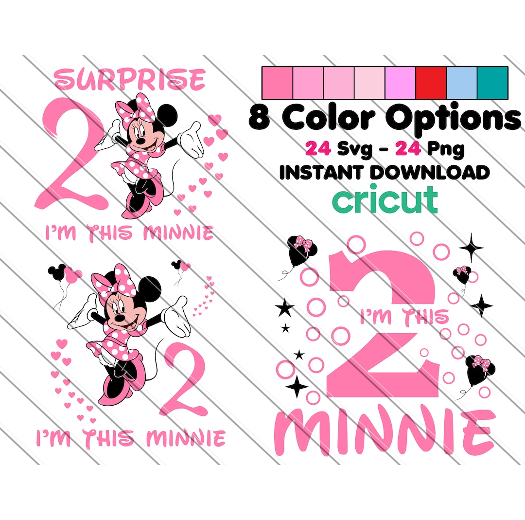 I'm This Minnie Svg, Png, Minnie Mouse Svg, Birthday Svg, Minnie My 2nd ...