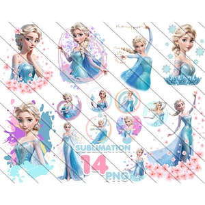 Elsa PNG, Elsa, Princess, Winter, Magical, Sublimation Art, Digital ...
