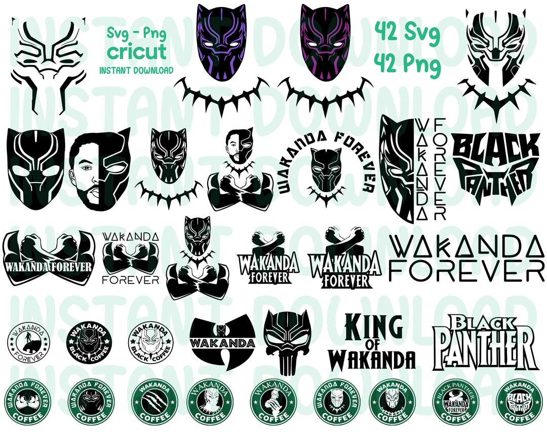 Black Panther Svg Wakanda Forever Svg Marvel Black Panther - Etsy