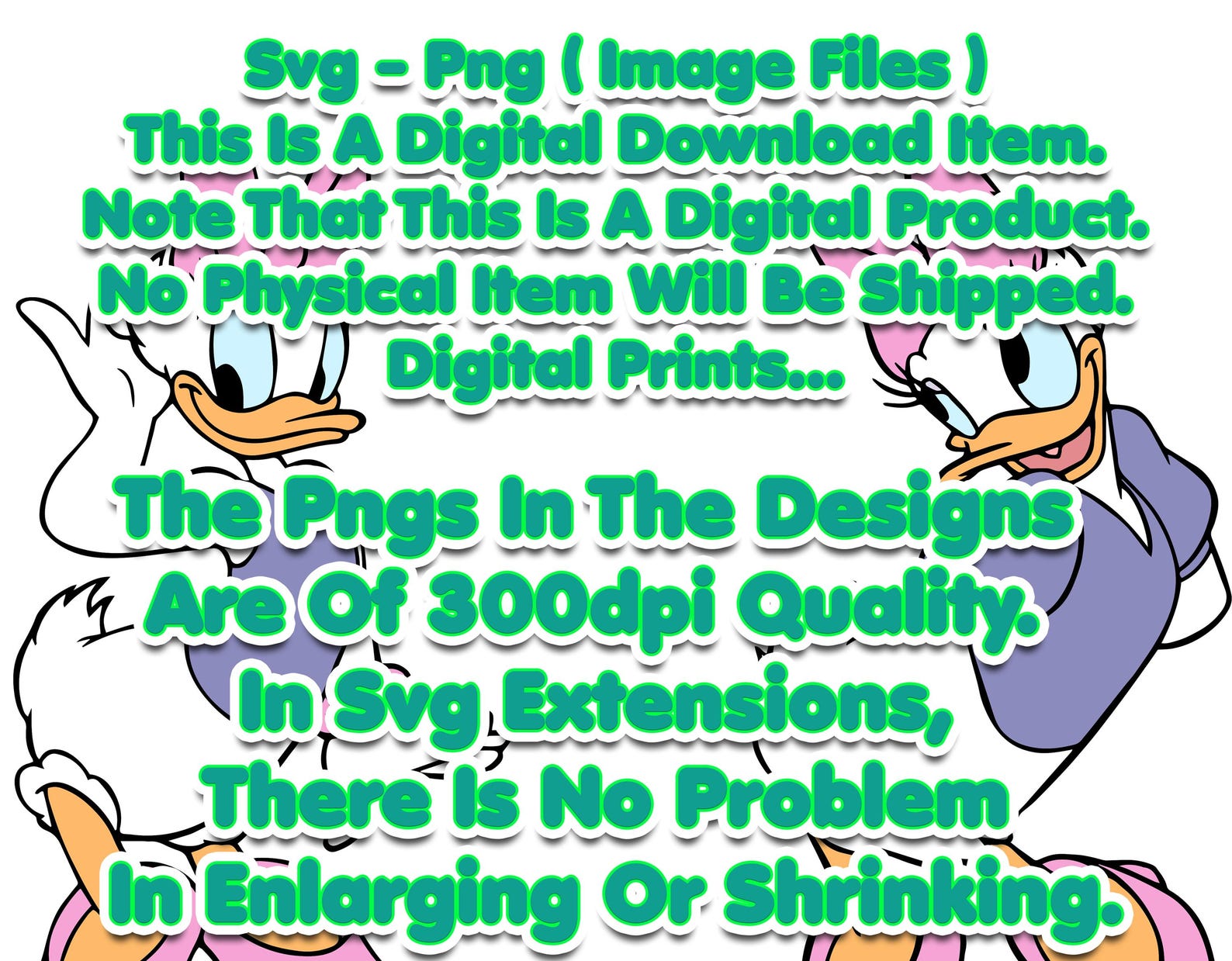 Daisy Duck SVG Bundle: 15 Unique Clipart Designs (digital Download) - Etsy