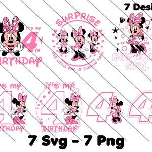 Minnie Mouse 4th Birthday, Minnie Mouse Svg, Minnie Mouse Svg for ...