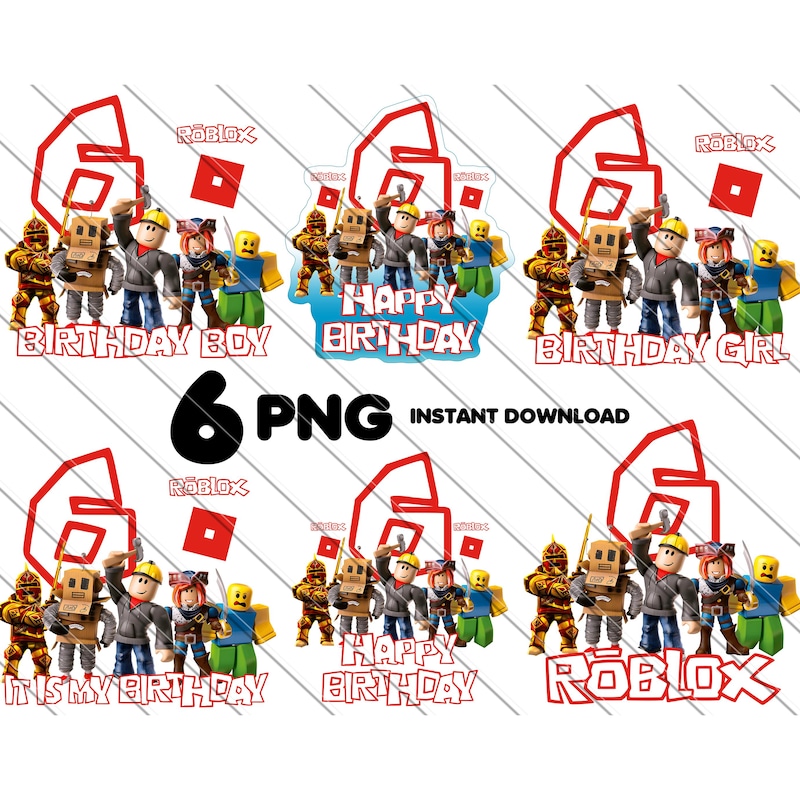 Roblox 6th birthday cake topper - Etsy.de