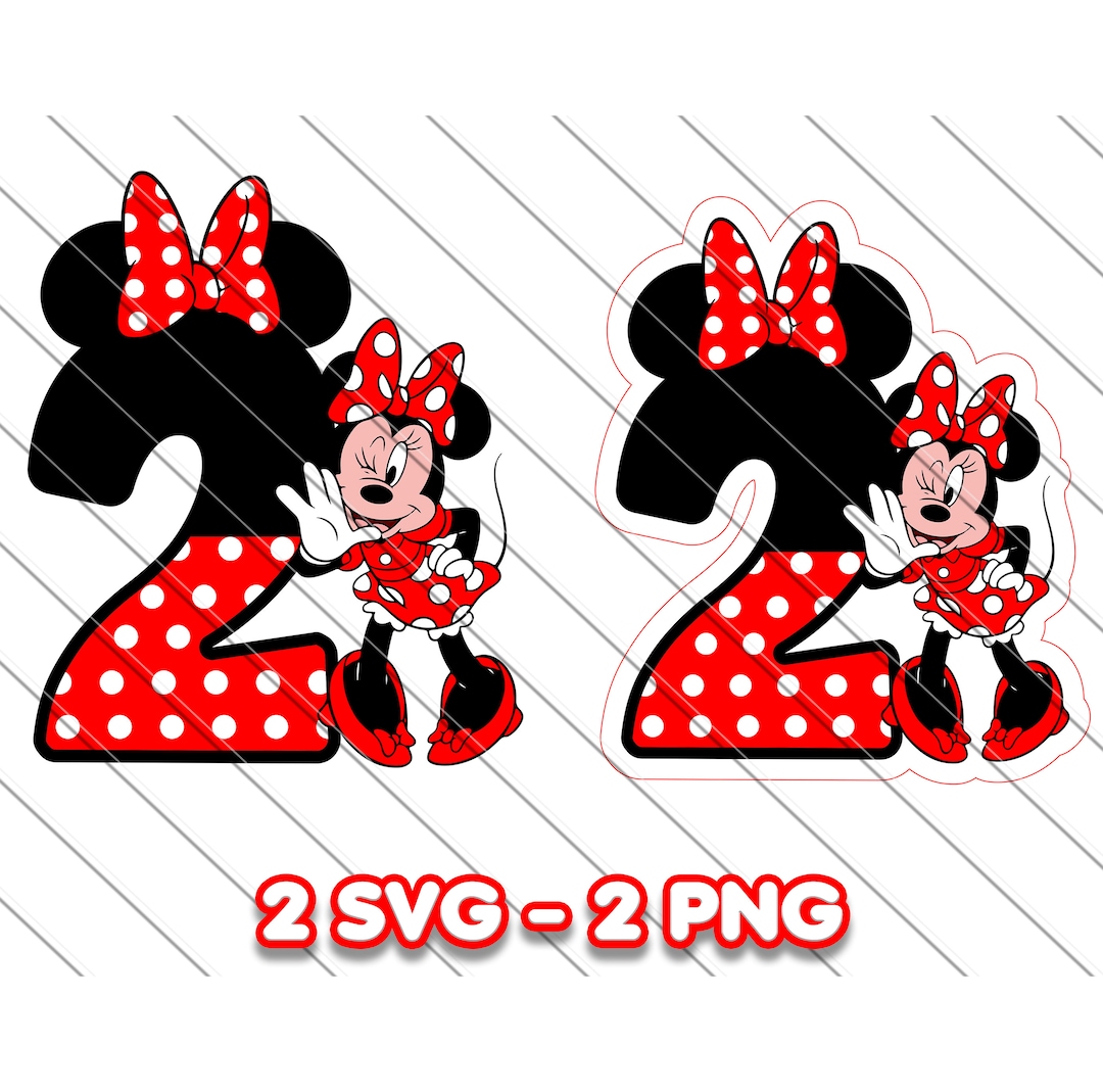 Printable Minnie Mouse 2nd Birthday Svg, Png , Digital Download ...
